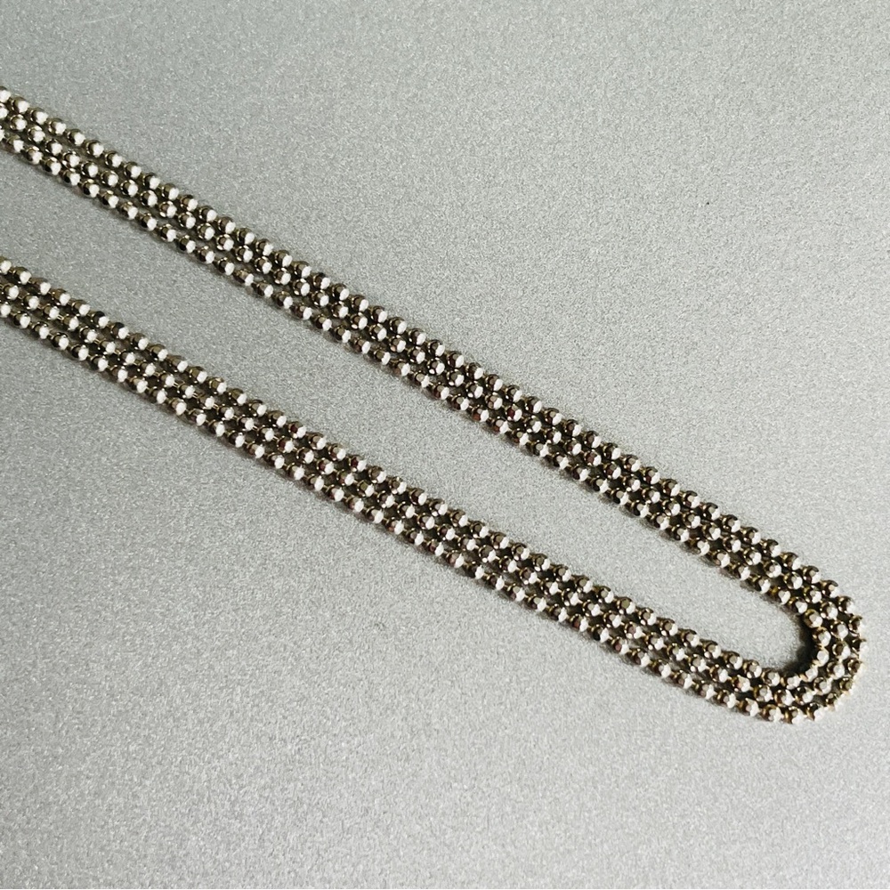 Italian Three Strand Triple Row Ball Chain Necklace I… - Gem